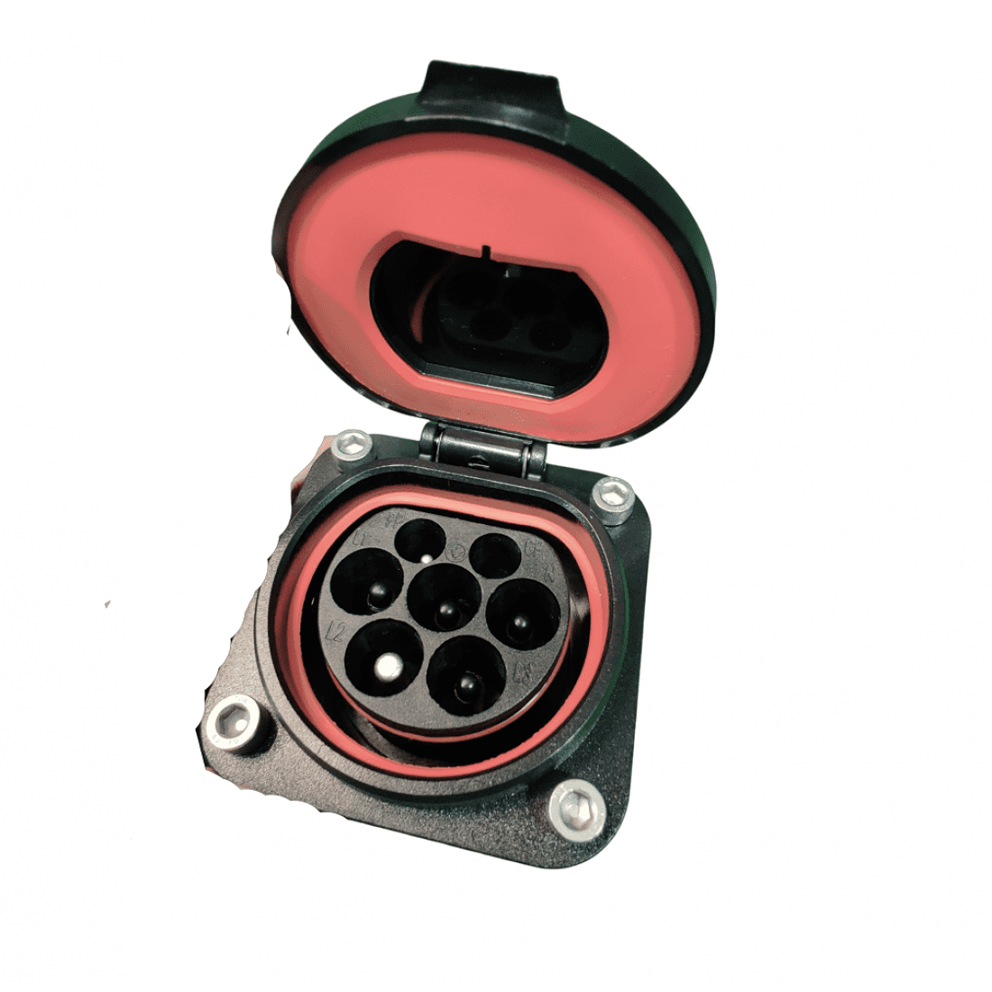 Single/Three Phase 32A Type 2 IEC 62196-2 male Inlet Socket for EV with ...